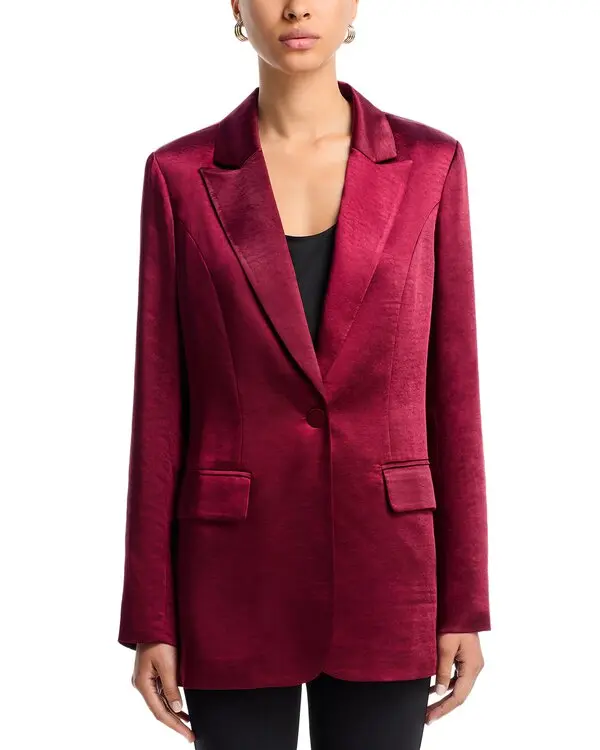 Aqua Satin Blazer