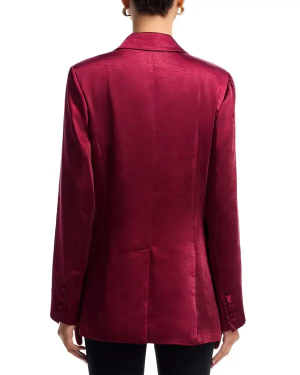 Aqua Satin Blazer