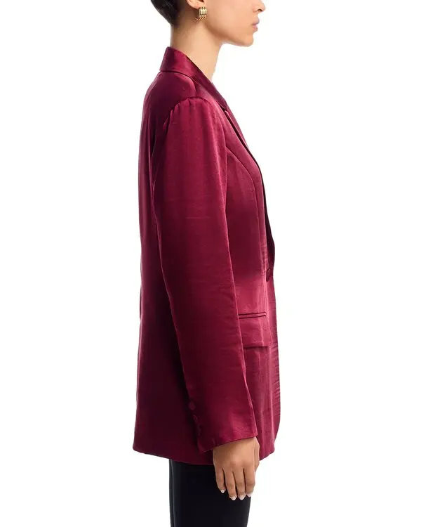 Aqua Satin Blazer