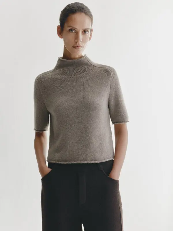 LISA YANG The Fride Cashmere Sweater - Truffle