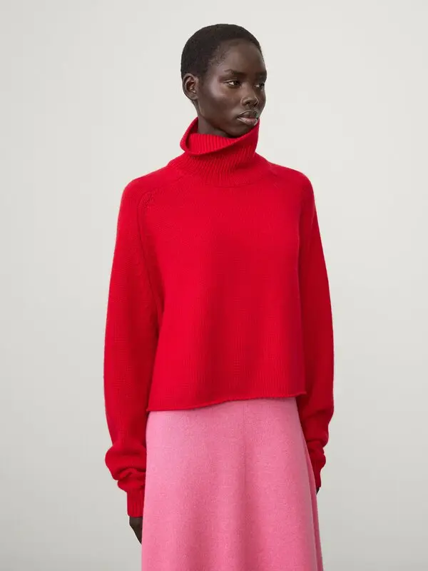 LISA YANG STORE Cathie Cashmere Sweater - Berry