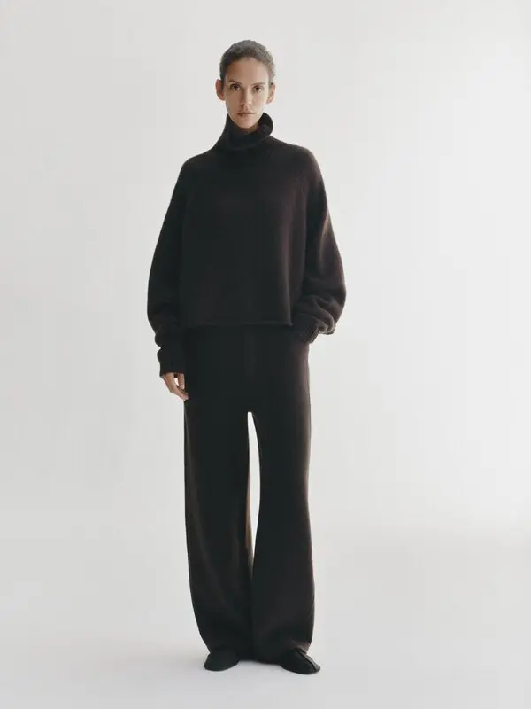 LISA YANG Cathie Cashmere Sweater - Dark Oak