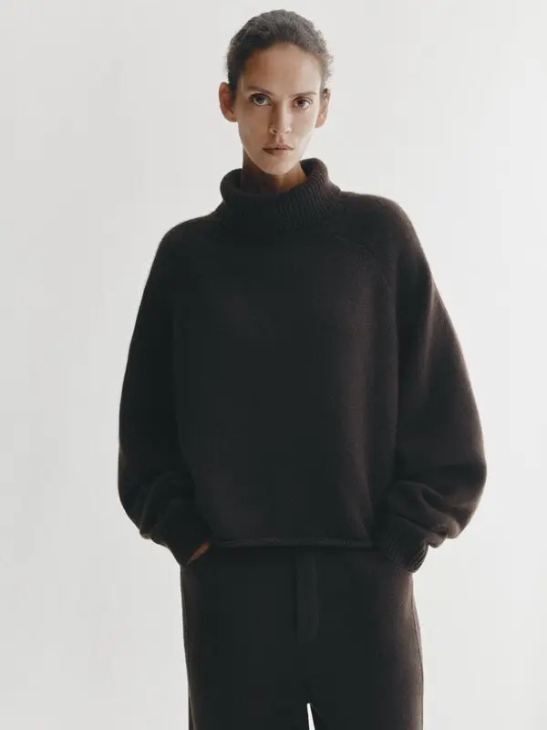 LISA YANG Cathie Cashmere Sweater - Dark Oak