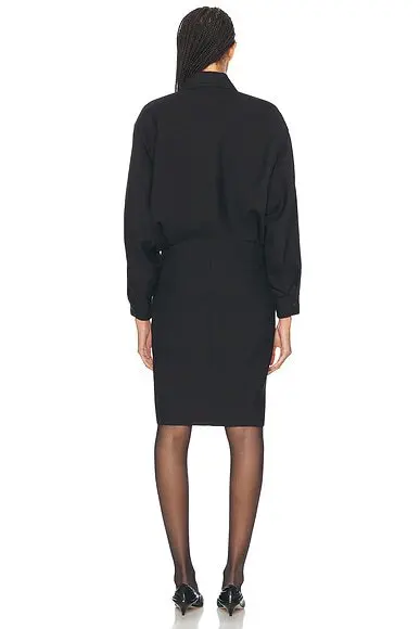 THE ROW Mave Dress Crepe Zip-up Design