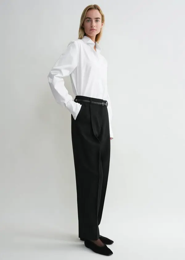 TOTEME Pleated Straight Trousers