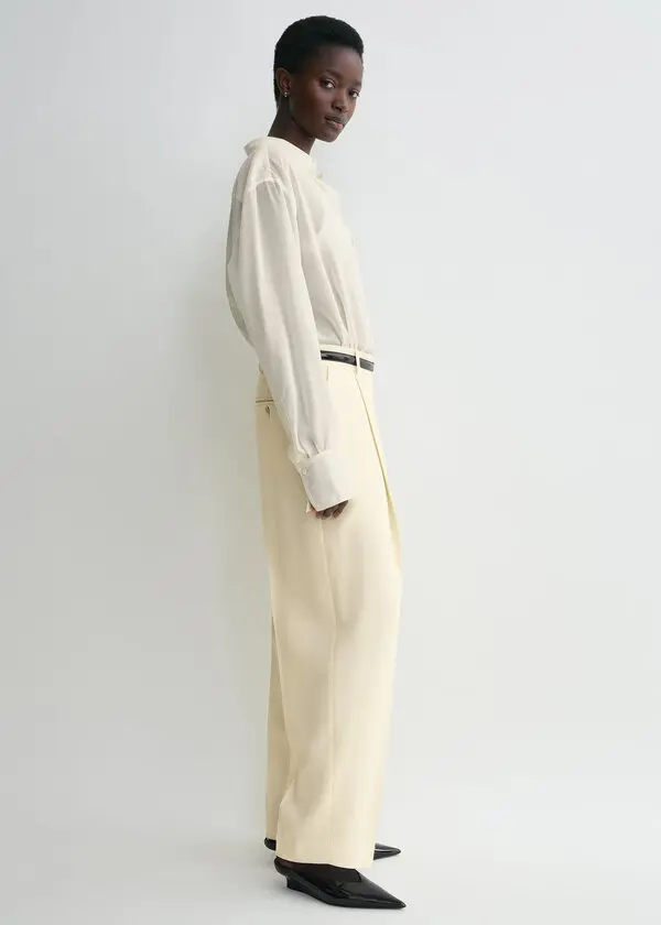 TOTEME Pleated Straight Trousers