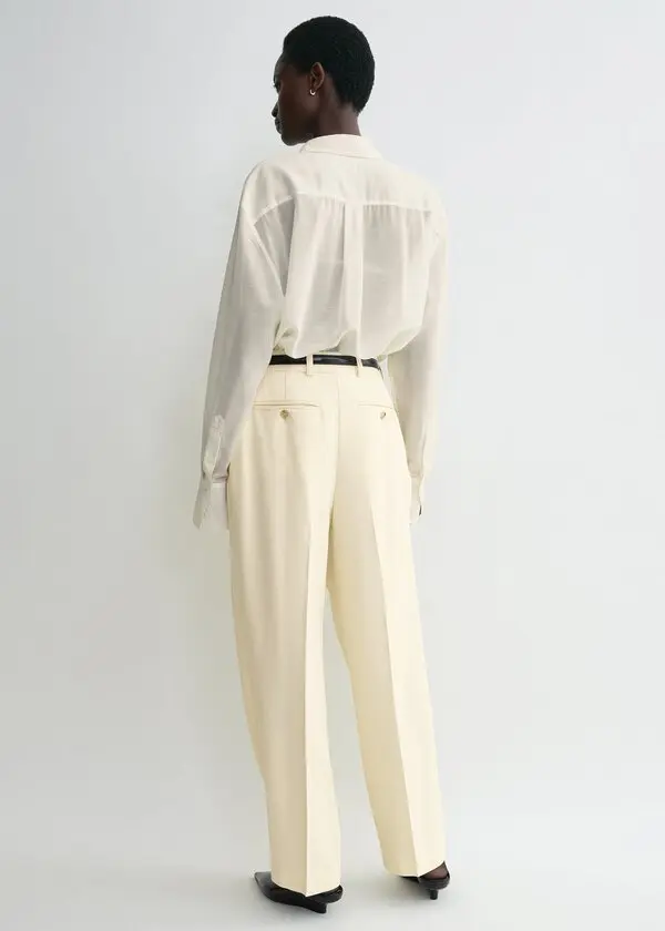 TOTEME Pleated Straight Trousers