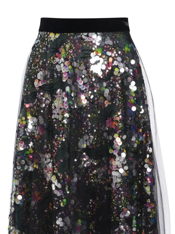 Talbot Runhof Hessa Sequin Embellished Midi Skirt