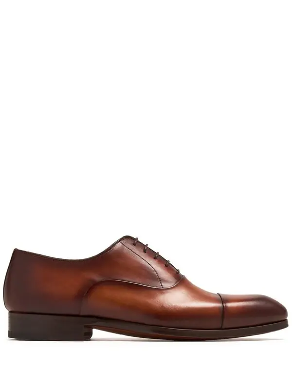 Magnanni Leather Oxford Shoes - Brown