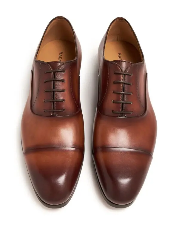 Magnanni Leather Oxford Shoes - Brown