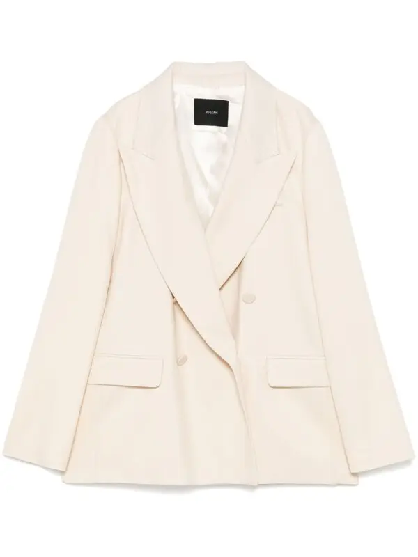 JOSEPH Jaden Double-breasted Blazer - Neutrals