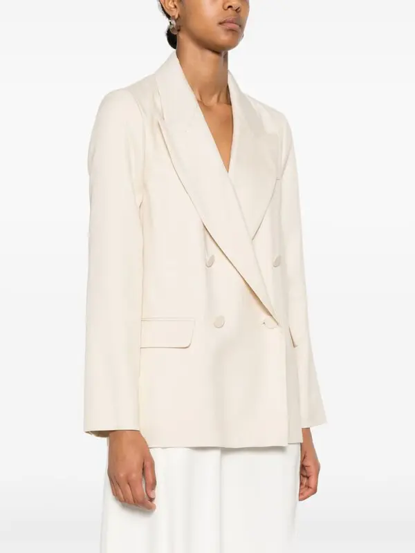 JOSEPH Jaden Double-breasted Blazer - Neutrals