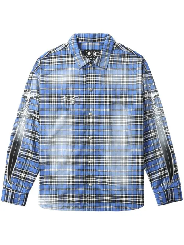 THUG CLUB Check-pattern Shirt