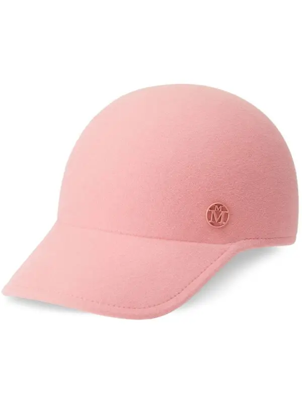 MAISON MICHEL Appliqué Logo Baseball Cap - Pink