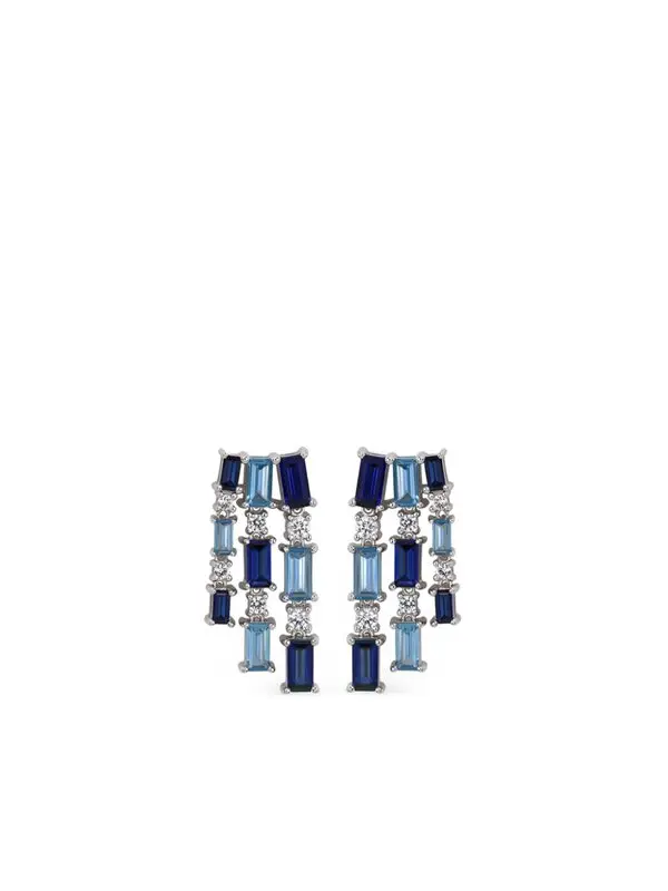 LARK & BERRY Sterling Sapphire Chandelier Earrings - Silver