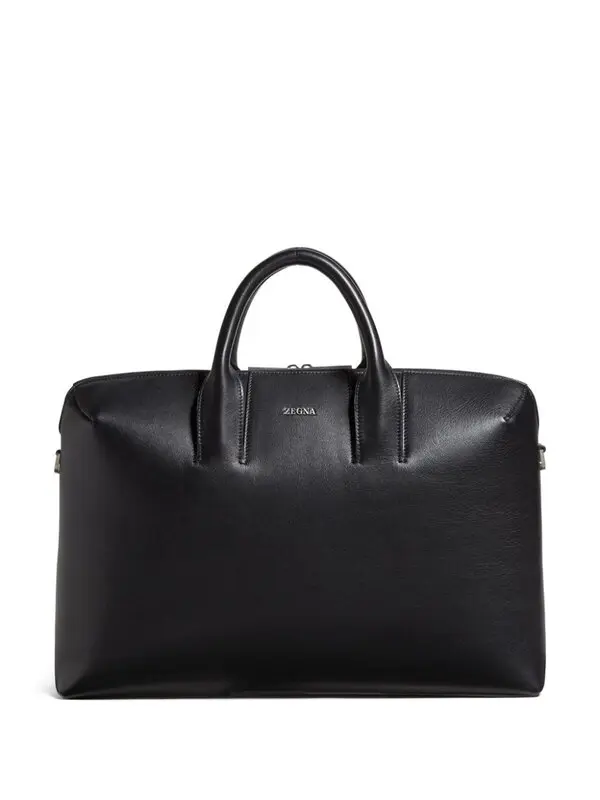 Zegna Leather Briefcase - Black