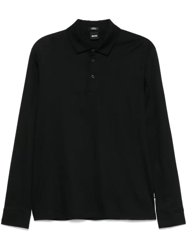 BOSS Cotton Polo Shirt - Black