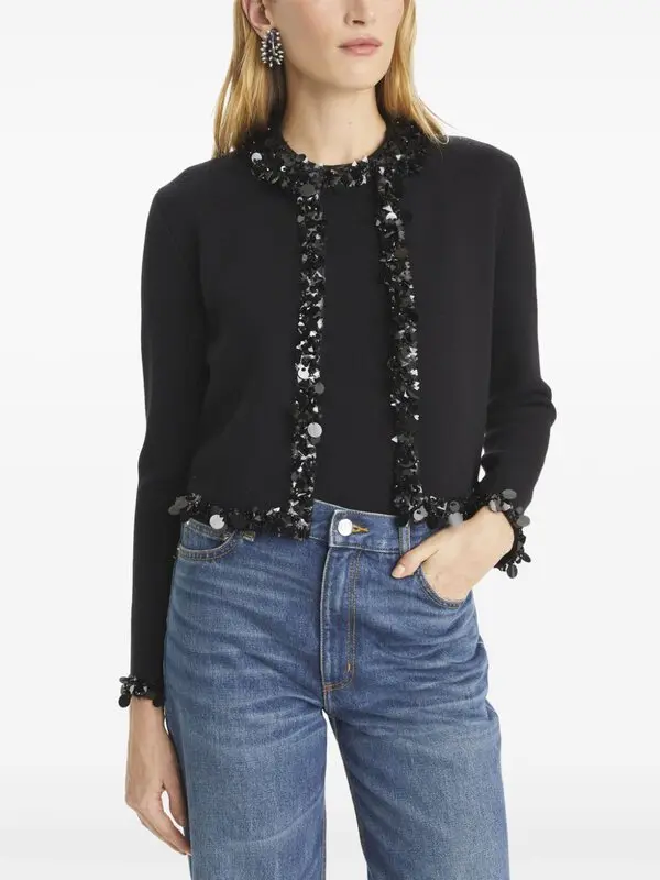 Tory Burch Embellished Cropped Cardigan
