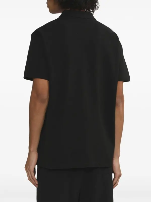 A.p.c. Logo-embroidered Polo Shirt - Black