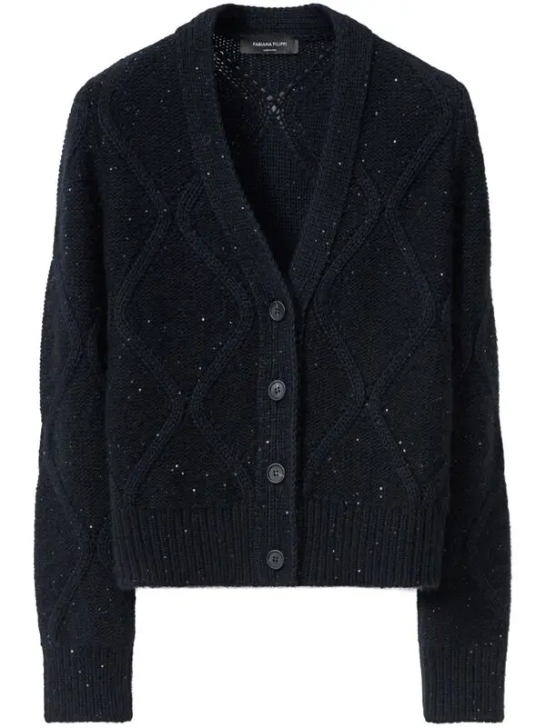 Fabiana Filippi Sequin-embellished Cardigan - Black