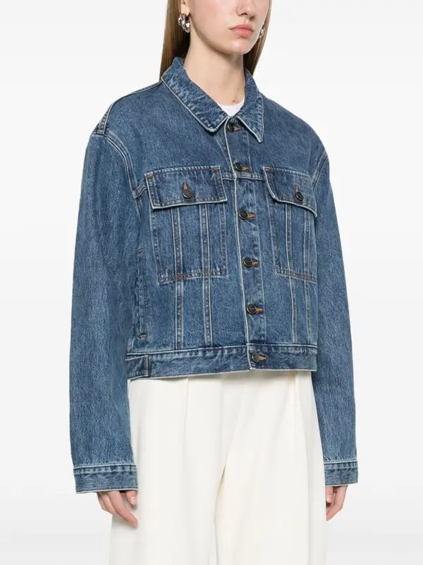 Khaite Saunder Denim Trucker Jacket