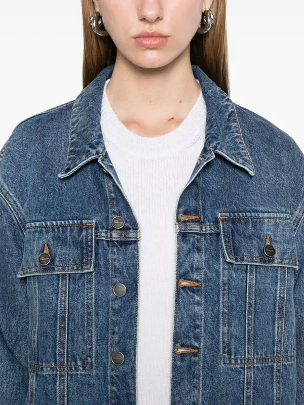 Khaite Saunder Denim Trucker Jacket