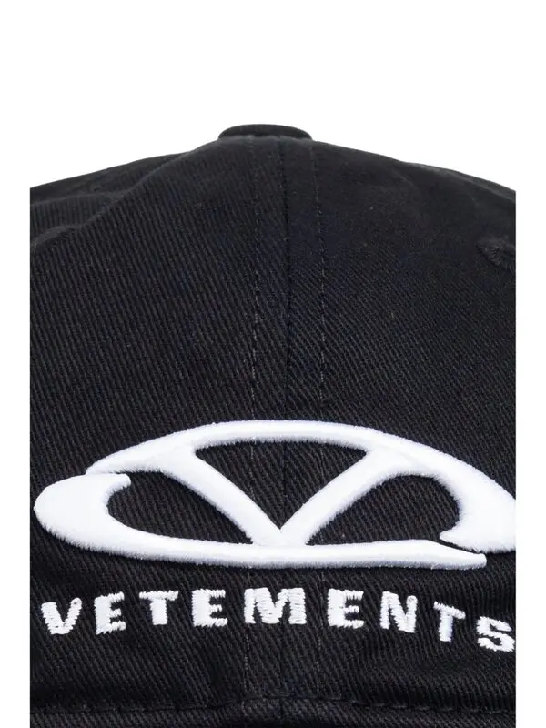 Vetements Logo-Embroidered Cap In Black - 25% Off | Editorialist