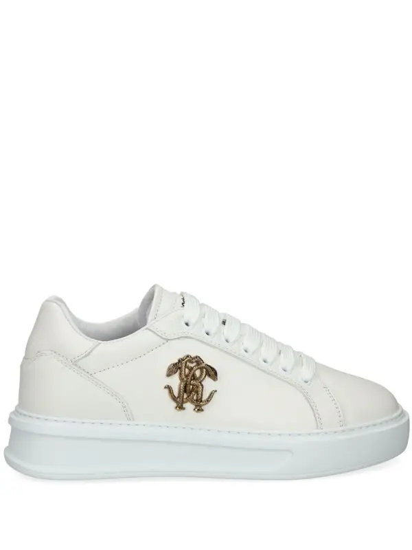 Roberto Cavalli Logo-plaque Sneakers - White