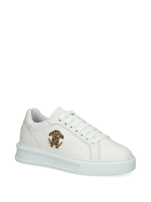 Roberto Cavalli Logo-plaque Sneakers - White