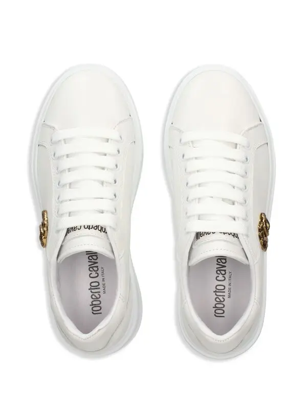 Roberto Cavalli Logo-plaque Sneakers - White