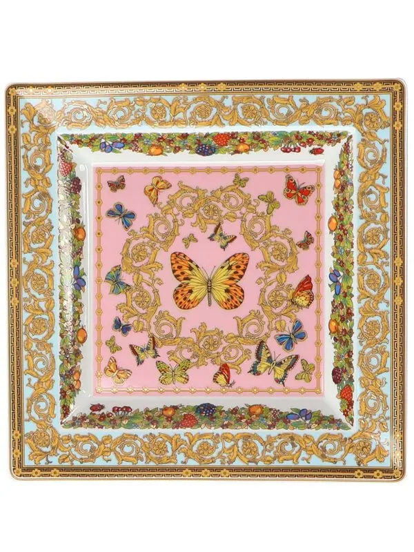 Versace Butterfly Garden Tray - Pink