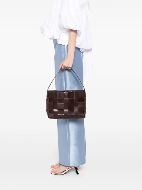 ST. AGNI Woven Mini Shoulder Bag - Brown