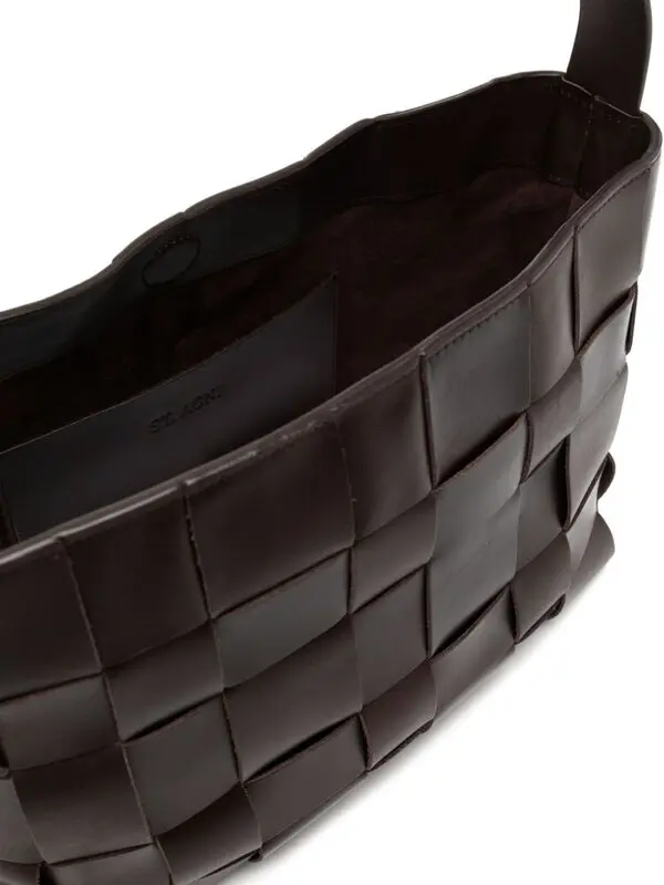 ST. AGNI Woven Mini Shoulder Bag - Brown