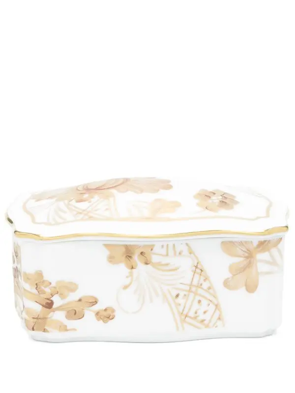 GINORI 1735 Aurum Trinket Box - White