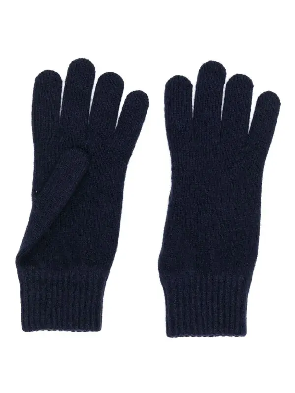 Sunspel Recycled Cashmere Gloves - Blue