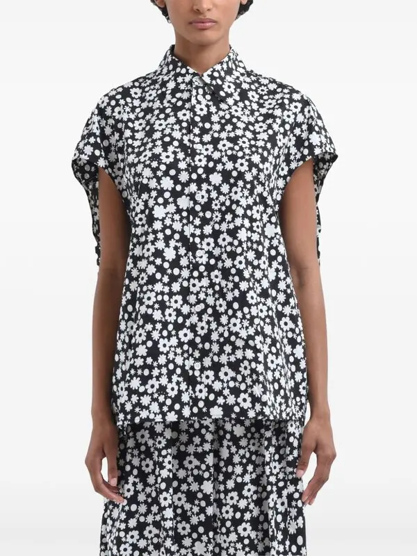Marni Floral-print Shirt - Black