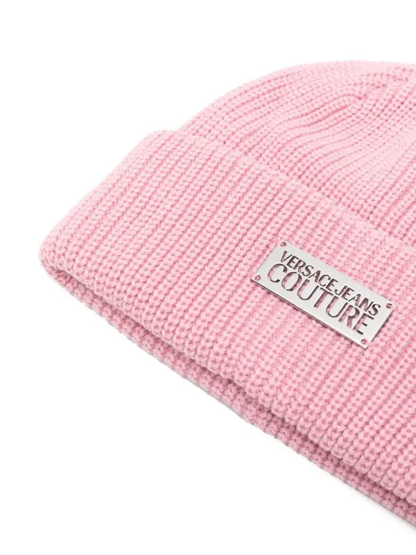 Versace Ribbed-knit Beanie - Pink