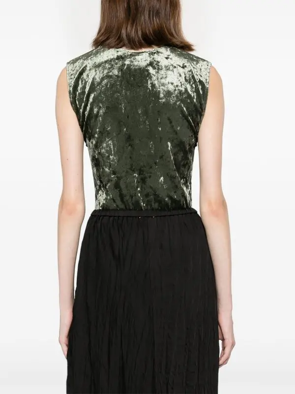 FORTE_FORTE Crushed Velvet Bodysuit