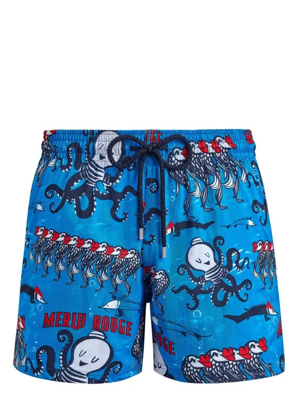 Vilebrequin Octopus-print Swim Shorts - Blue