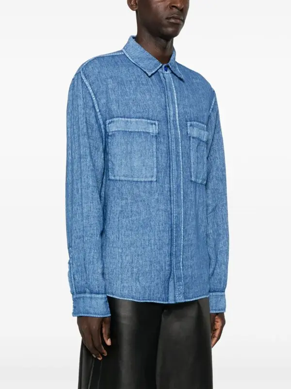 Burberry Long-sleeve Linen Shirt