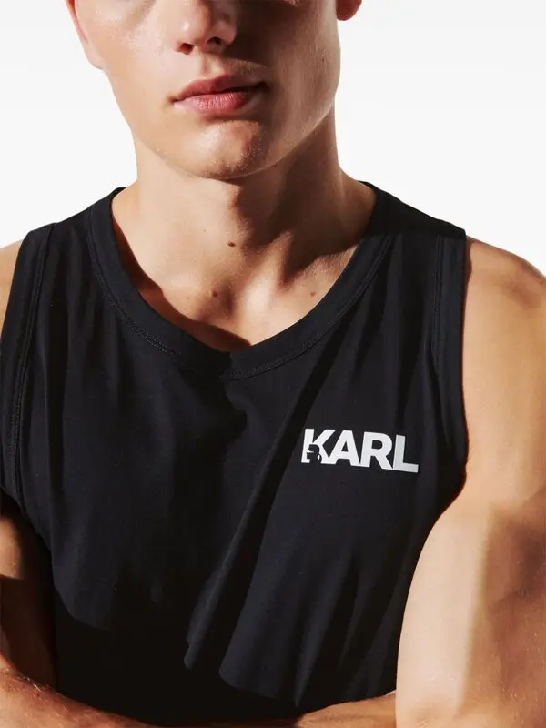 Karl Lagerfeld Logo Beach Tank Top