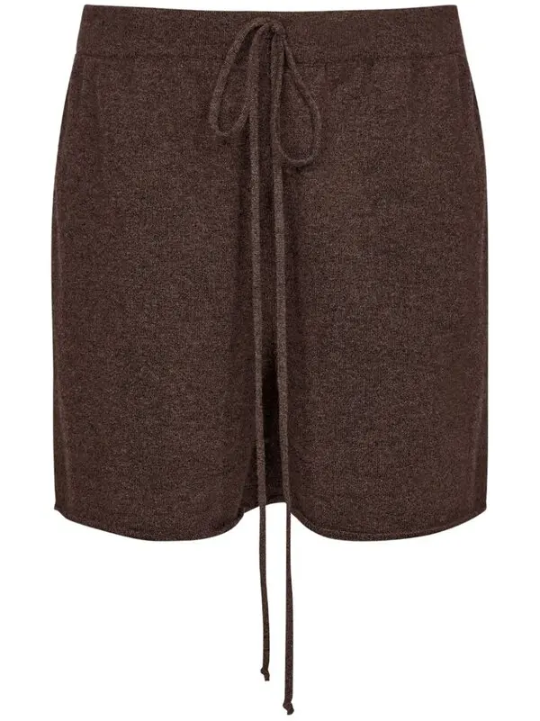 MAISON MARGIELA Four-stitch Logo Track Shorts - Brown