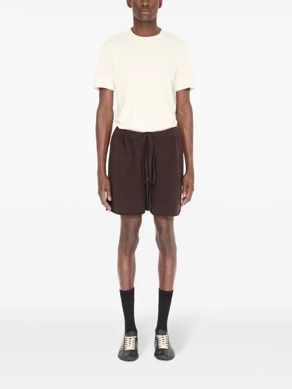 MAISON MARGIELA Four-stitch Logo Track Shorts - Brown