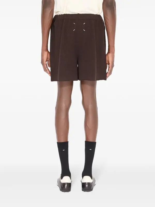MAISON MARGIELA Four-stitch Logo Track Shorts - Brown