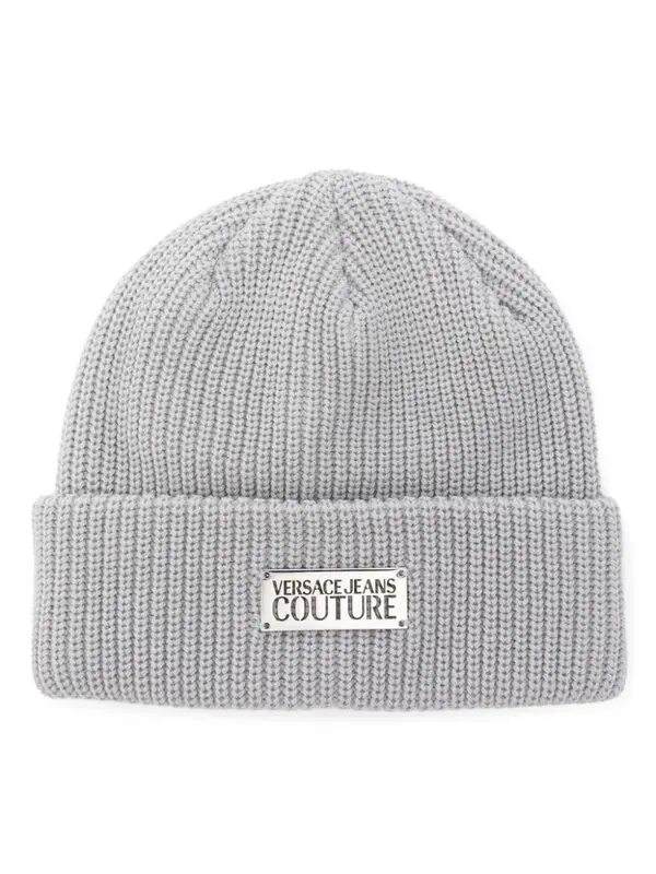 Versace Ribbed-knit Beanie - Blue