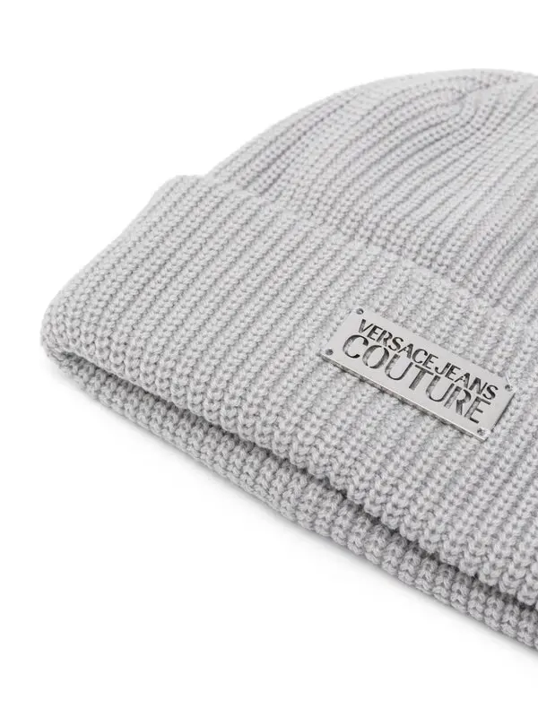 Versace Ribbed-knit Beanie - Blue