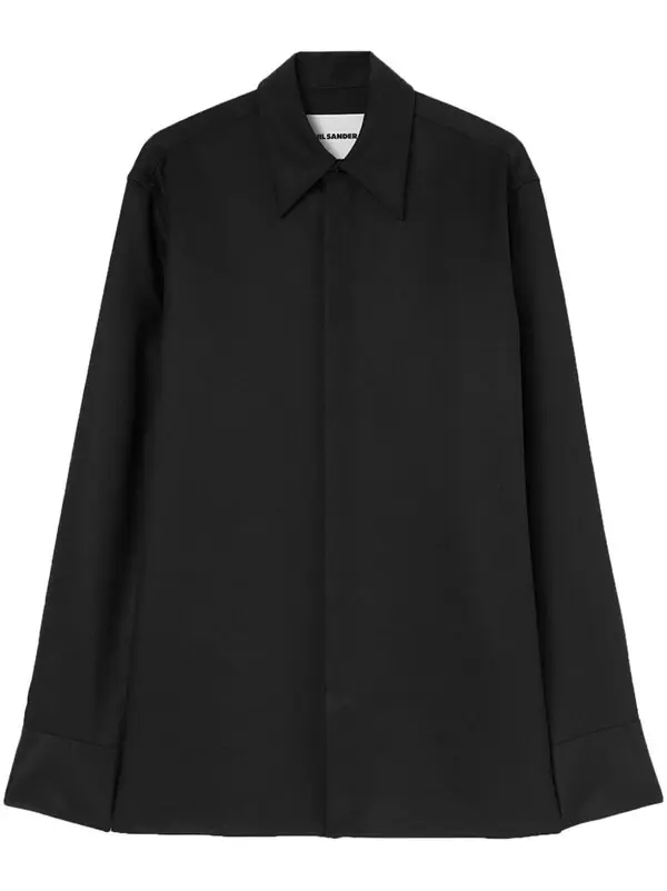 JIL SANDER Twill Shirt - Black