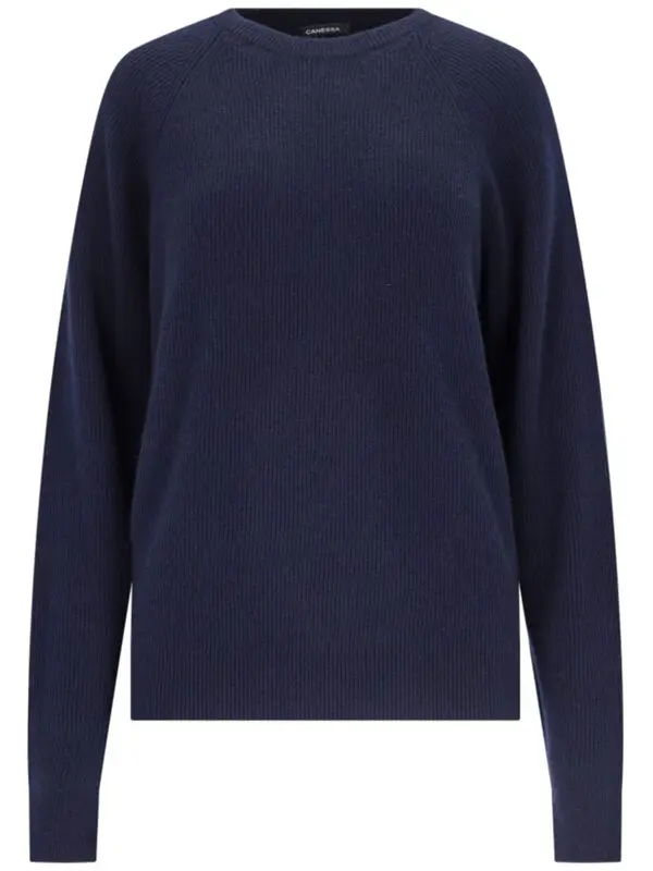 CANESSA Cashmere Crew Neck Sweater - Blue