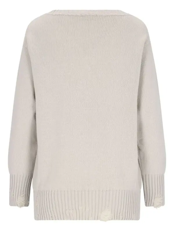CANESSA Distressed Cashmere Sweater