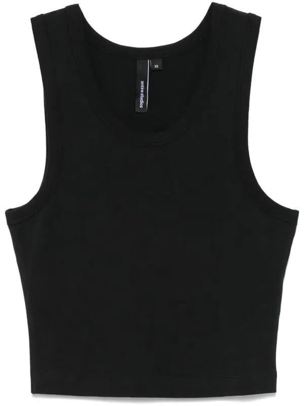 ENTIRE STUDIOS Cropped Tank Top - Black